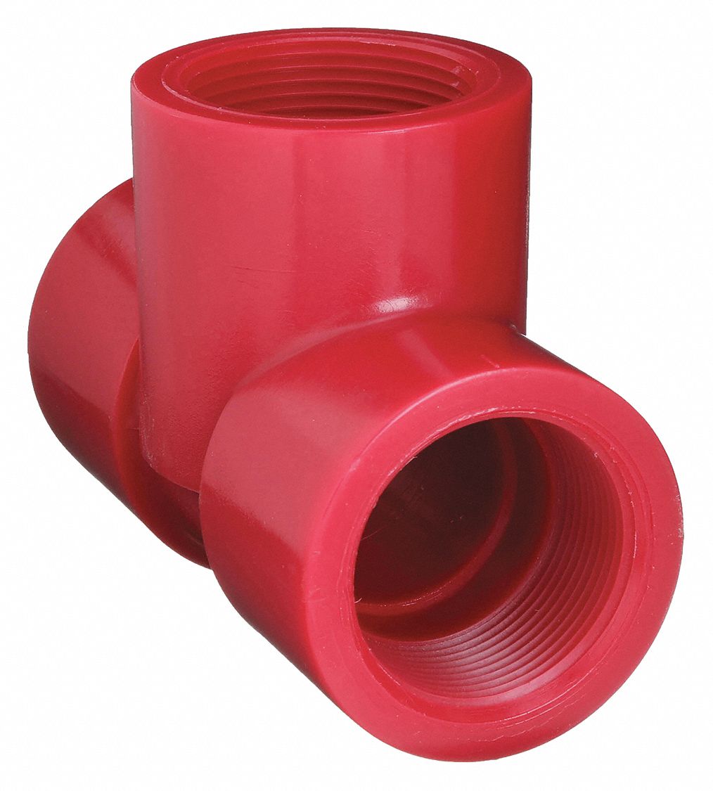 Tee, Polyvinylidene, Tee Pipe Fitting - 1CRG7|651233 11/2 - Grainger