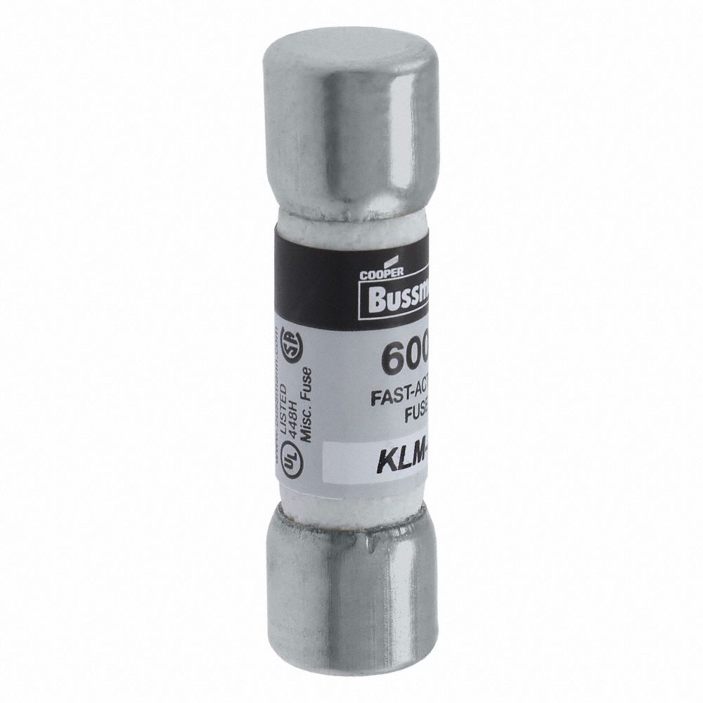 BUSSMANN Fuse: 6 A Amps, 600V AC, 50kA at 600V DC/100kA at 600V AC, KLM ...