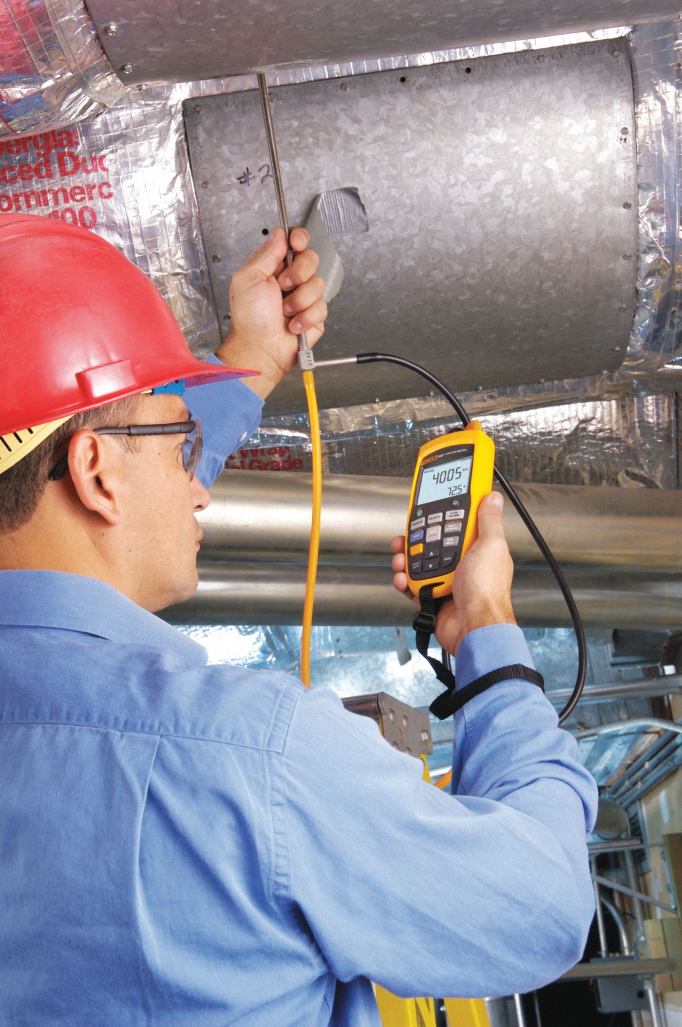 FLUKE Handheld Digital Manometer: -16 in wc to 16 in wc, Max 16,000 fpm ...