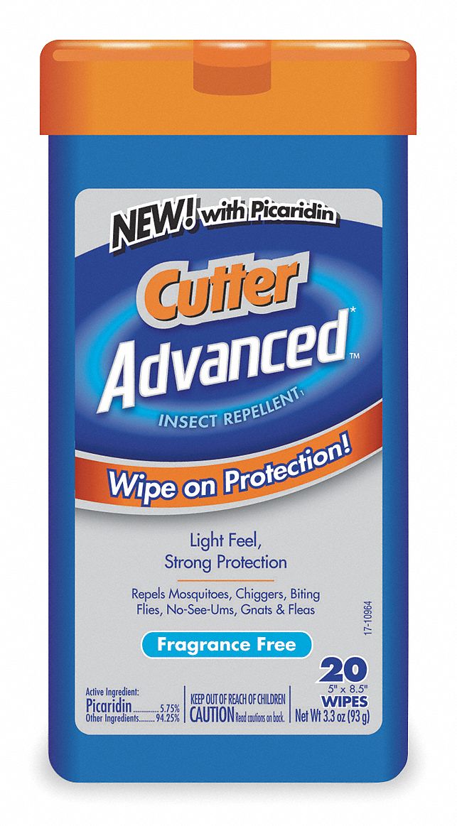 Insect Repellent, Wipes, 5" x 8-1/2", DEET-Free DEET Concentration ...