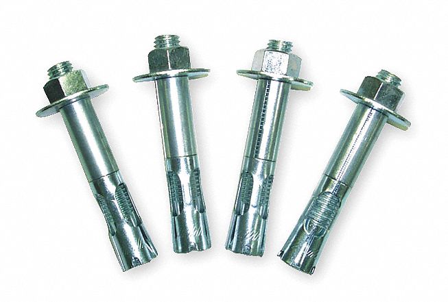 4 Concrete Lag Bolts and Sleeves, Concrete Mounting Kit - 1CWT6|GR-ABK ...