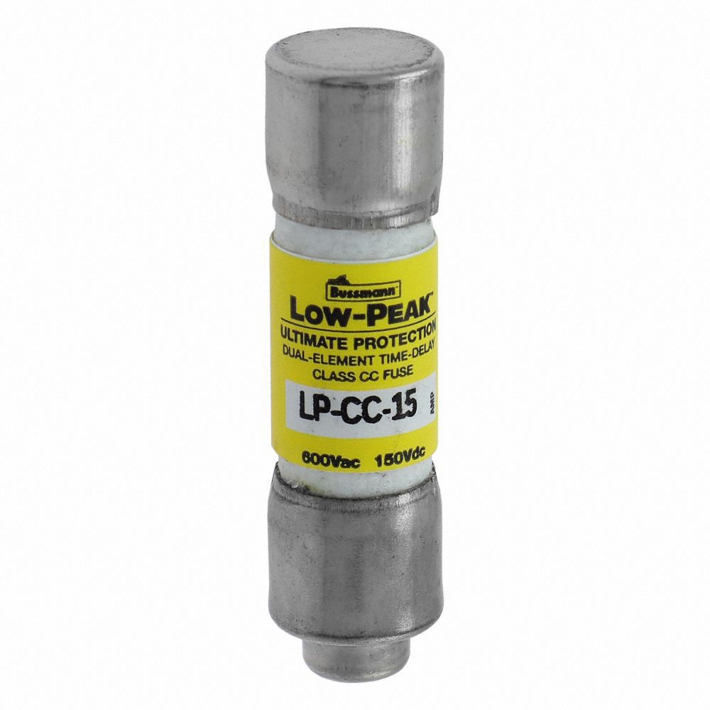 BUSSMANN UL Class CC Fuse Time Delay 15 A LP CC 1 1 2 In L X 13 32