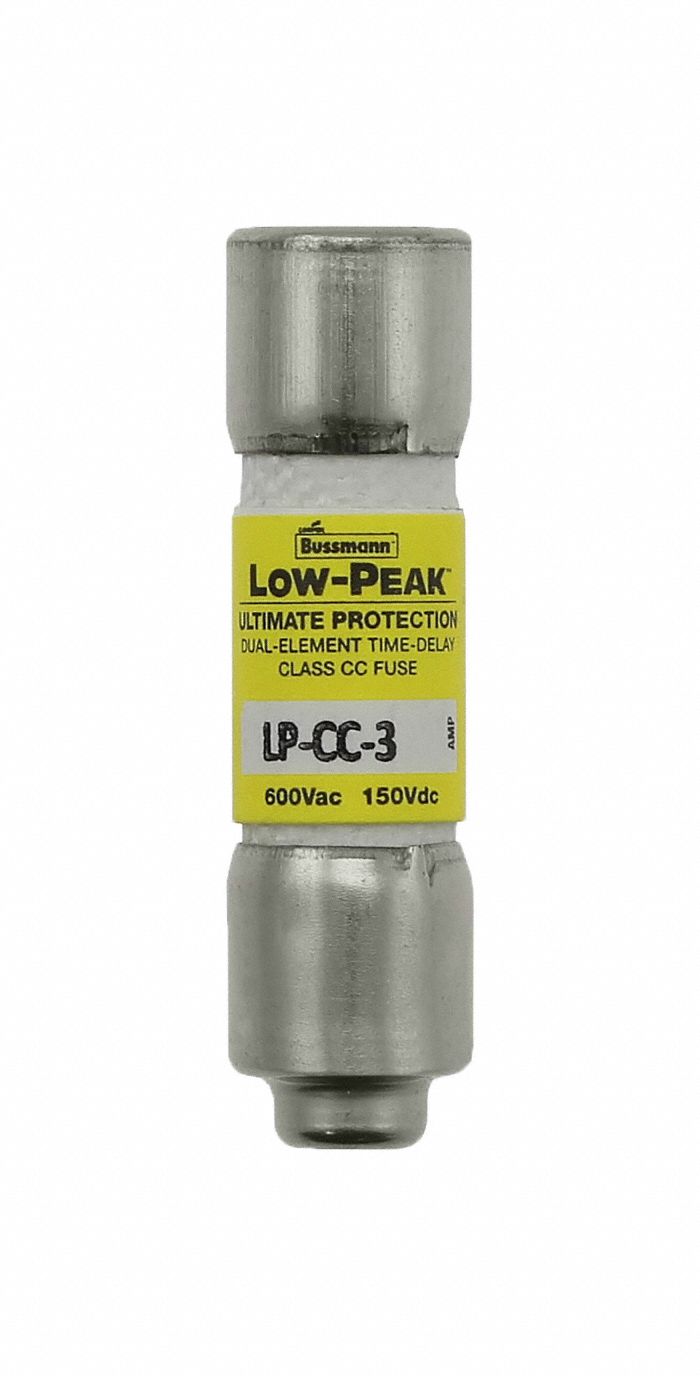 BUSSMANN Fusible 3A, Acción Retardada, Material del Cuerpo Melamina con ...