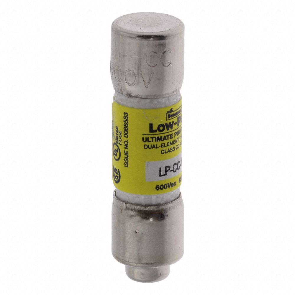 BUSSMANN UL Class CC Fuse: Time Delay, 4 A, LP-CC, 1-1/2 in L x 13/32 ...