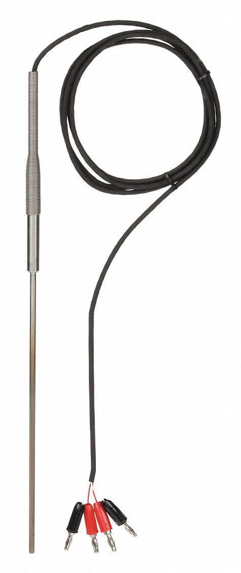 FLUKE, -328°F to 572°F /-200°C to 300°C, 9 in Probe Lg, Immersion ...