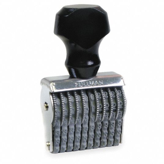 10 Bands, Metal, Ink Pad Required Numbering Stamp - 1CZP1|038706 - Grainger