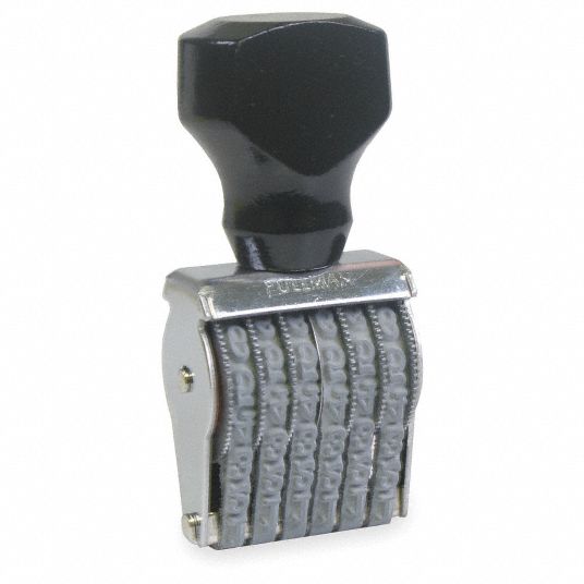 6 Bands, Metal, Ink Pad Required Numbering Stamp - 1CZP2|038707 - Grainger