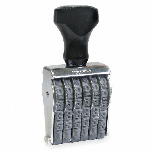 6 Bands, Metal, Ink Pad Required Numbering Stamp - 1CZP5|038710 - Grainger