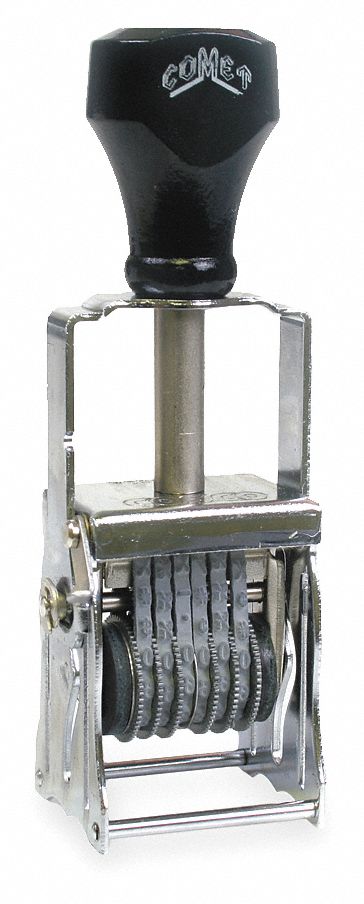 6 Bands, Metal, Ink Pad Required Numbering Stamp - 1CZR5|038719 - Grainger