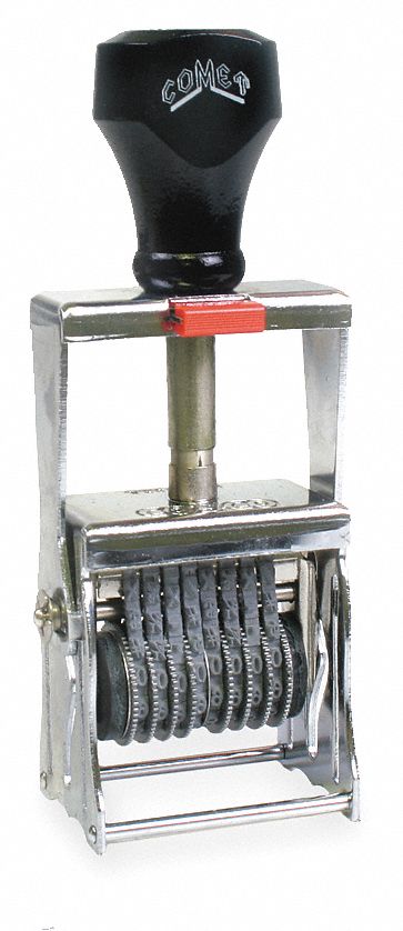 8 Bands, Metal, Ink Pad Required Numbering Stamp - 1CZR6|038720 - Grainger