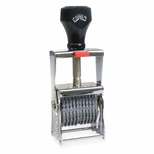 10 Bands, Metal, Ink Pad Required Numbering Stamp - 1CZR7|038721 - Grainger