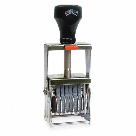 6 Bands, Metal, Ink Pad Required Numbering Stamp - 1CZR8|038722 - Grainger