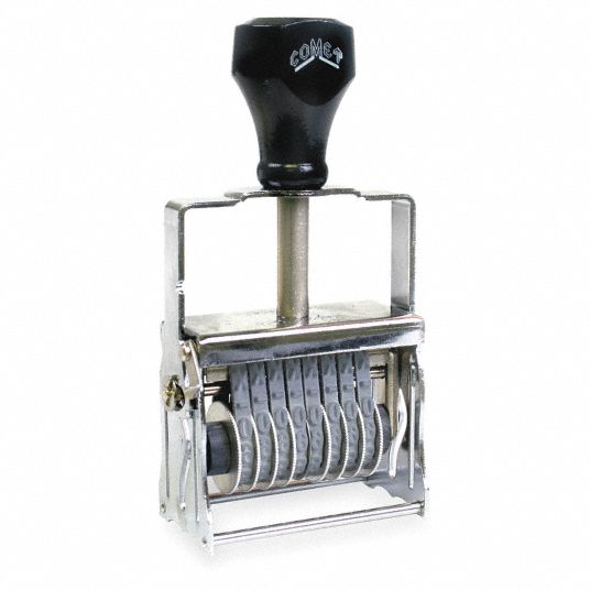 8 Bands, Metal, Ink Pad Required Numbering Stamp - 1CZR9|038723 - Grainger