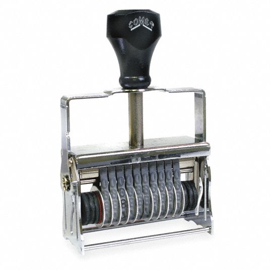 10 Bands, Metal, Ink Pad Required Numbering Stamp - 1CZT1|038724 - Grainger