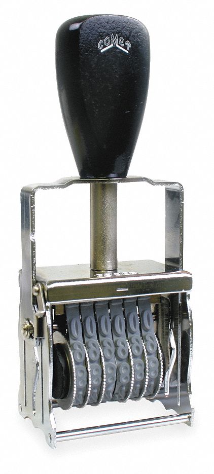6 Bands, Metal, Ink Pad Required Numbering Stamp - 1CZT5|038728 - Grainger