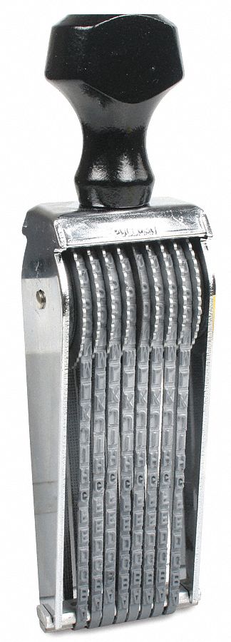 3/16 in Character Ht, 3/16 in Imprint Area Ht, Alphanumeric Stamp ...