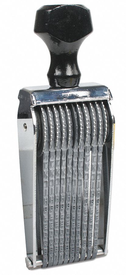 3/16 in Character Ht, 3/16 in Imprint Area Ht, Alphanumeric Stamp ...