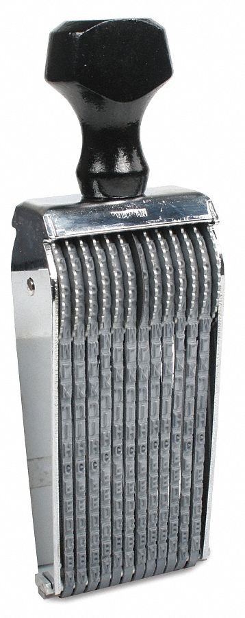 3/16 in Character Ht, 3/16 in Imprint Area Ht, Alphanumeric Stamp ...