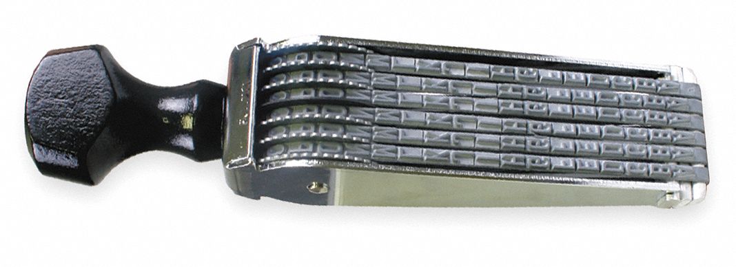 1/4 in Character Ht, 1/4 in Imprint Area Ht, Alphanumeric Stamp - 1CZU7 ...