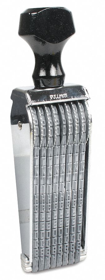 1/4 in Character Ht, 1/4 in Imprint Area Ht, Alphanumeric Stamp - 1CZU8 ...