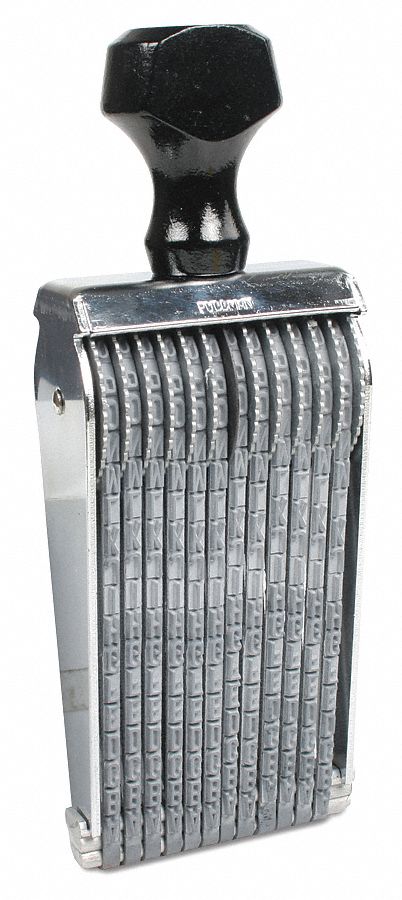 1/4 in Character Ht, 1/4 in Imprint Area Ht, Alphanumeric Stamp - 1CZV1 ...