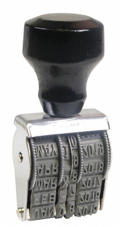 Jan 01 2022 - Dec 31 2027, Black, Ink Pad Required Date Stamp - 1CZV8 ...