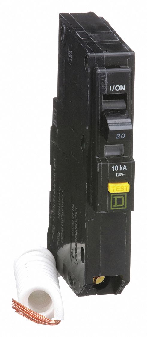 SQUARE D Miniature Circuit Breaker: 20 A, 120V AC, Single Phase, 10kA ...