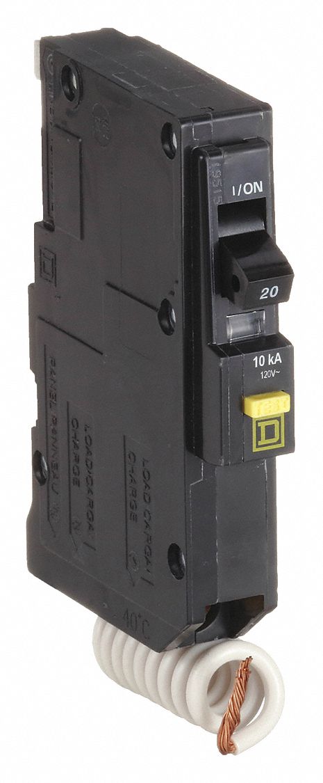 SQUARE D, 20 A, 120V AC, Miniature Circuit Breaker - 1D235|QO120GFI ...