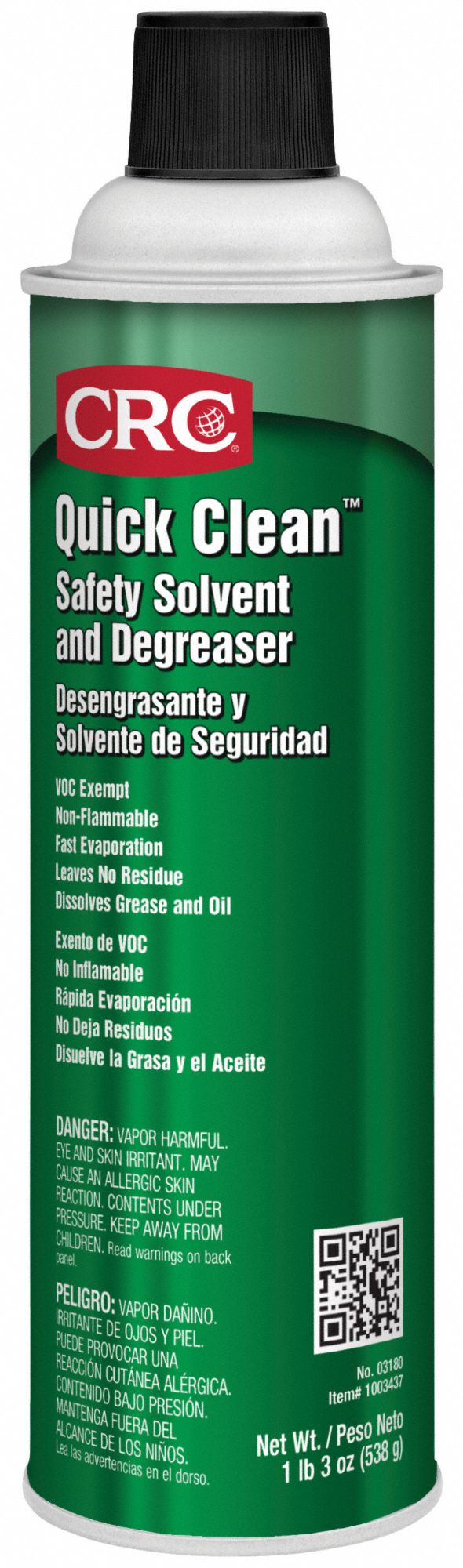 CRC, Solvent-Based, Aerosol Spray Can, Degreaser - 1D259|03180 - Grainger