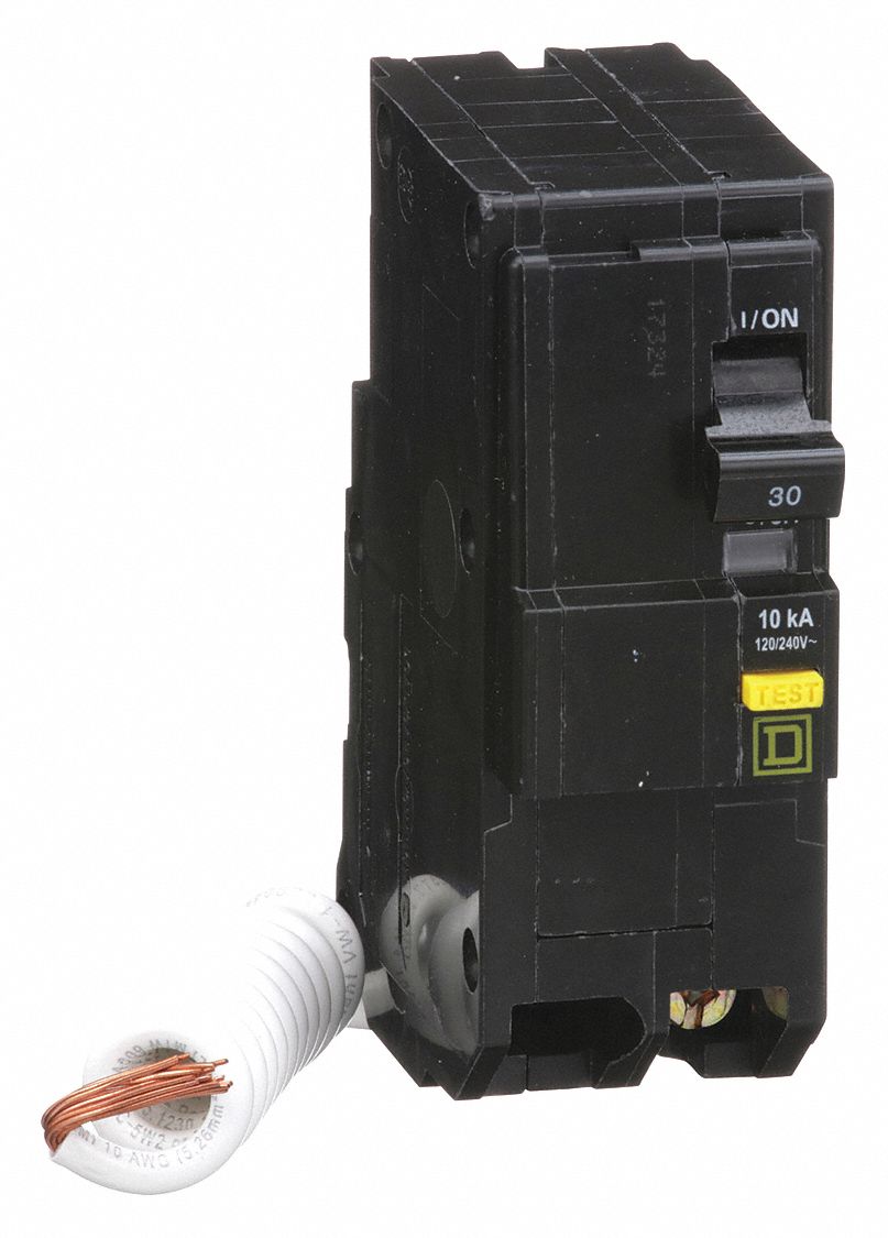 SQUARE D, 30 A, 120/240V AC, Miniature Circuit Breaker - 1D308|QO230GFI ...