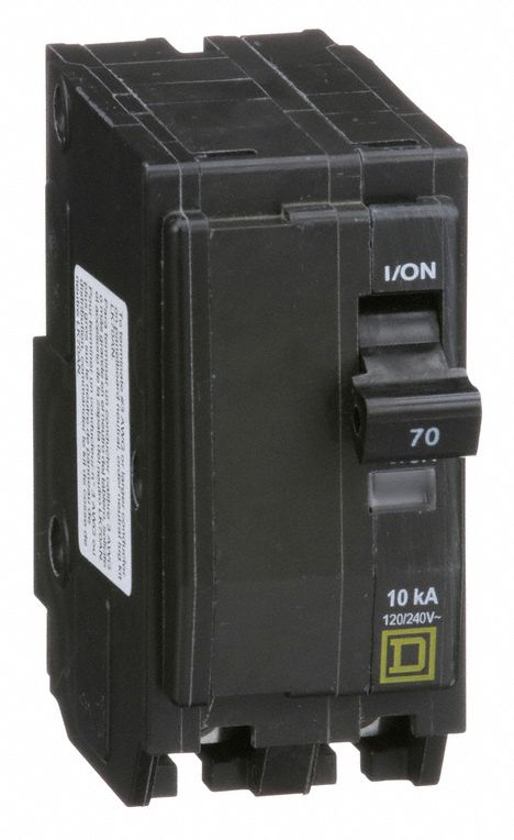 SQUARE D, 70 A, 120/240V AC, Miniature Circuit Breaker - 1D317|QO270 - Grainger