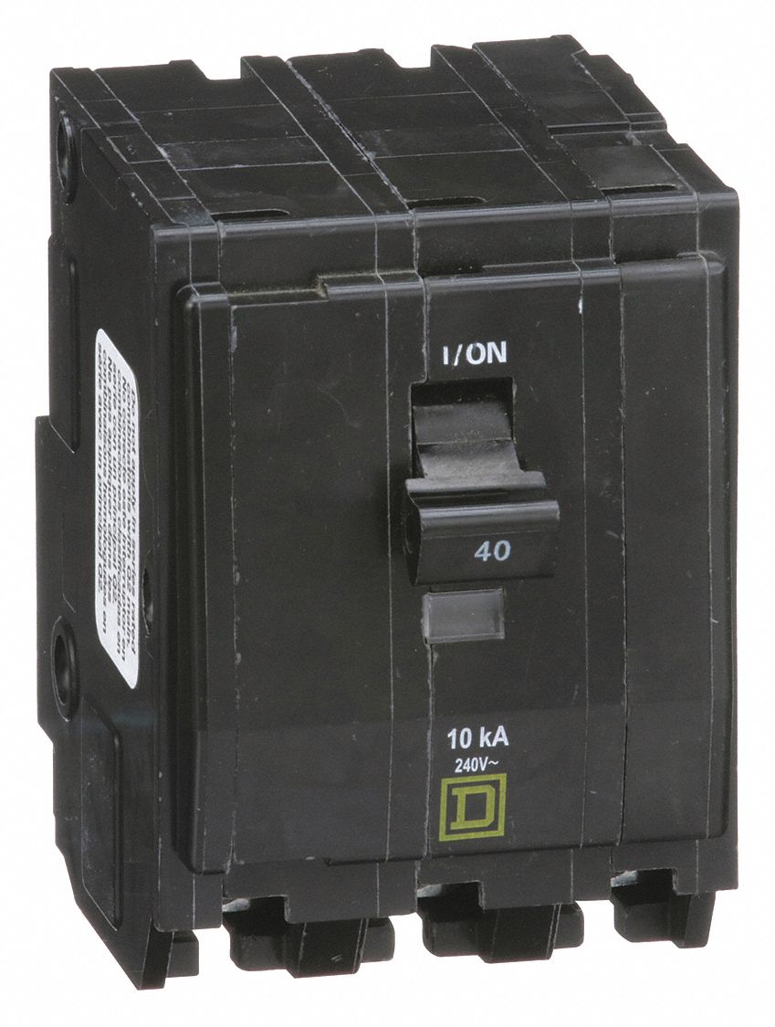 SQUARE D, 40 A, 120/240V AC, Miniature Circuit Breaker - 1D326|QO340 ...