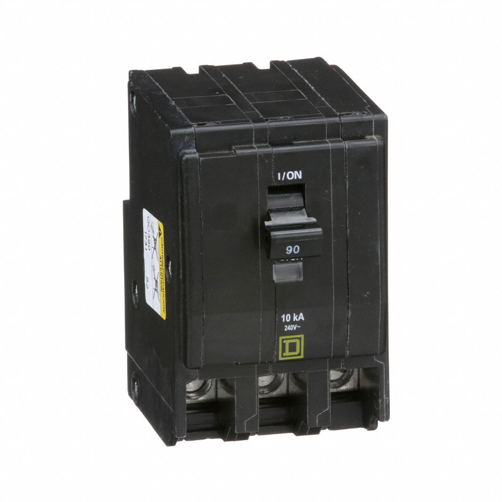 SQUARE D, 90 A, 120/240V AC, Miniature Circuit Breaker - 1D331|QO390 ...