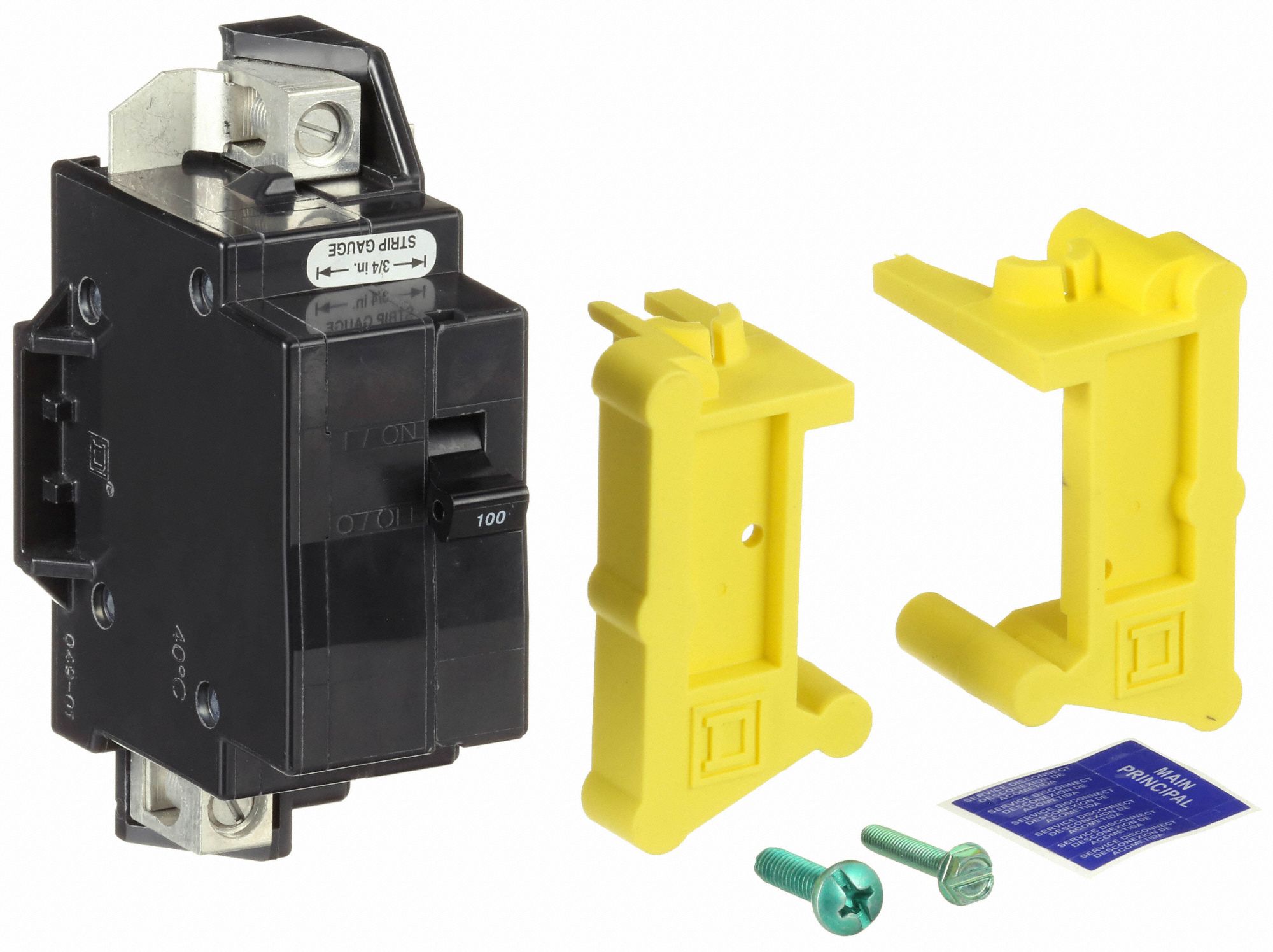 SQUARE D Miniature Circuit Breaker: 5 in Wd, 100 A Amps, 100A/QO Frame ...
