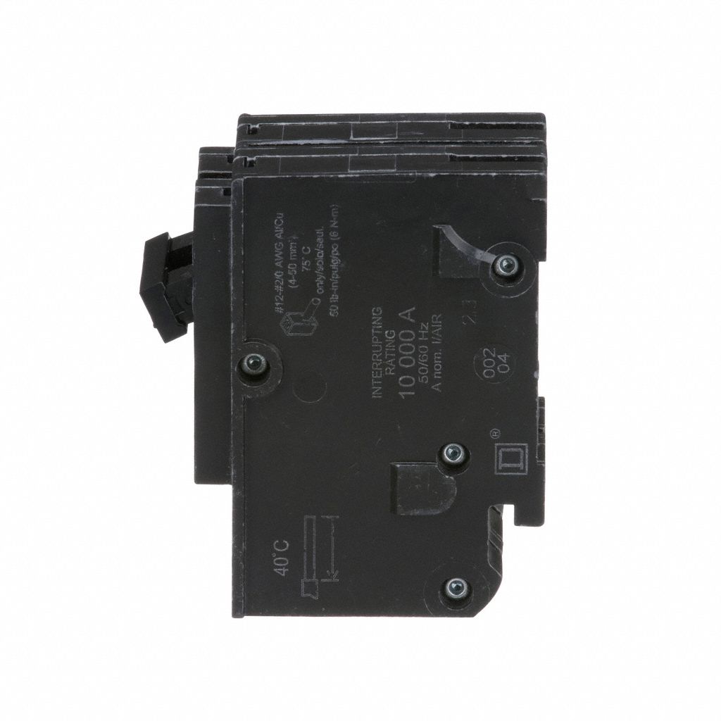 SQUARE D Miniature Circuit Breaker: 100 A, 120/240V AC, Single Phase, 10kA at 120/240V AC, 2 ...