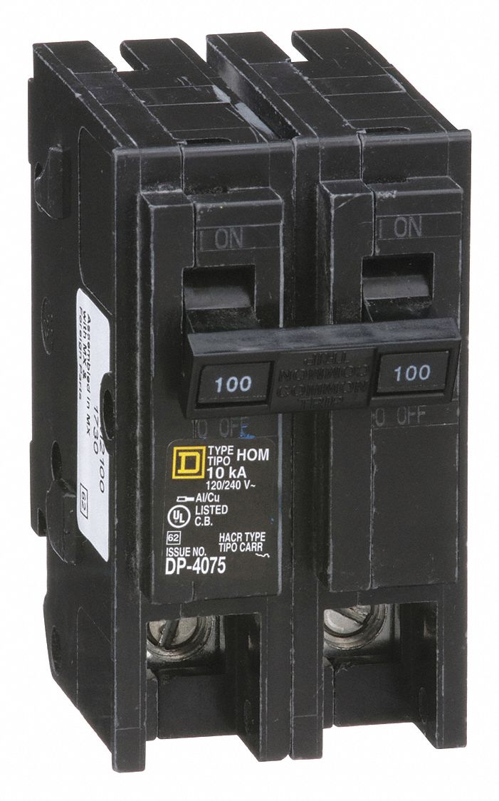 SQUARE D, 100 A, 120/240V AC, Miniature Circuit Breaker - 1D349|HOM2100 - Grainger