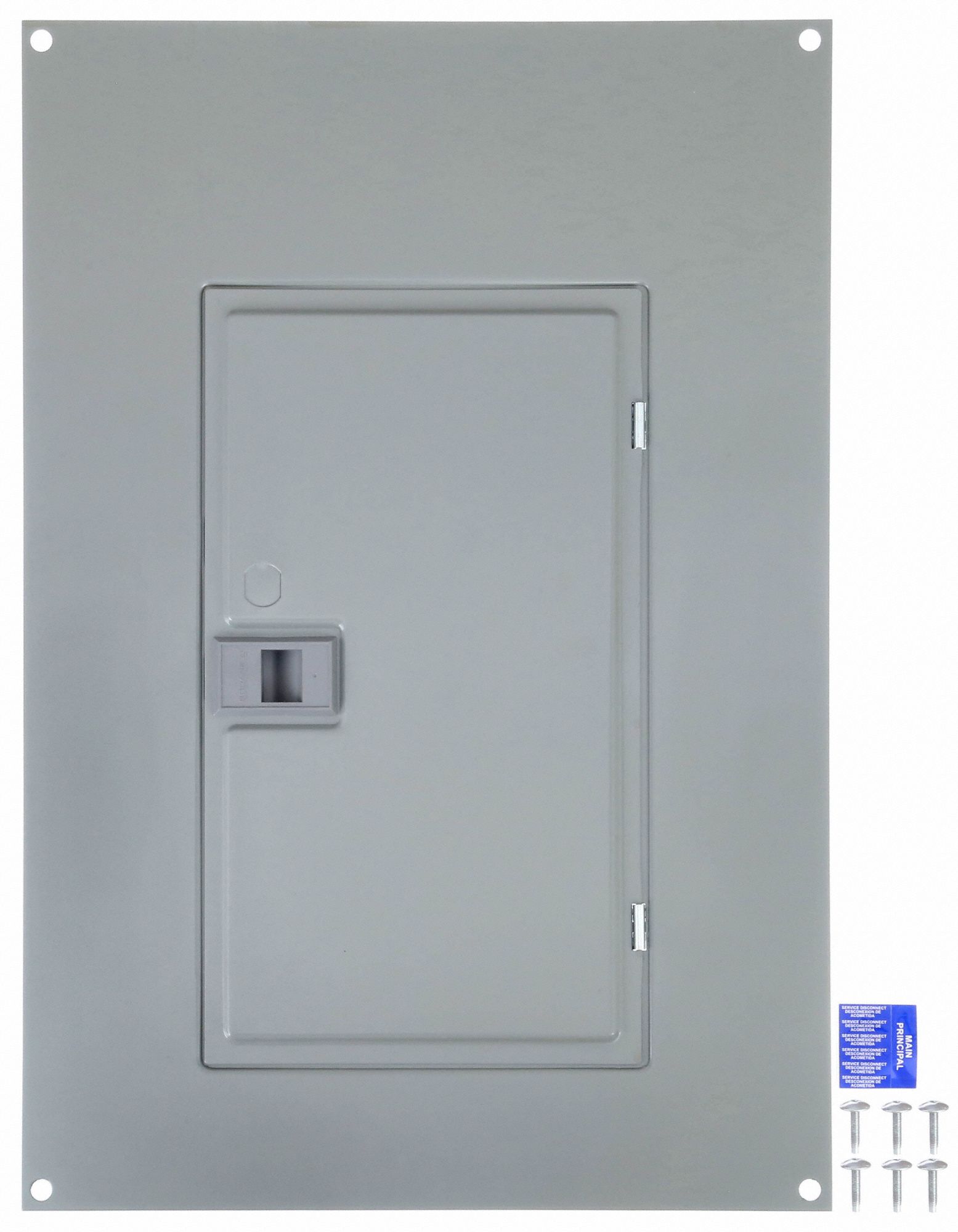SQUARE D Load Center Cover: 20.18 in Lg, 1, Door, Non-Vented, 24 Spaces ...