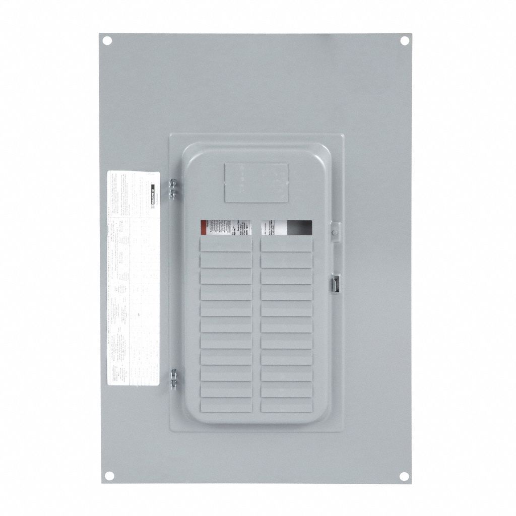 SQUARE D Load Center Cover: 20.18 in Lg, 1, Door, Non-Vented, 24 Spaces ...