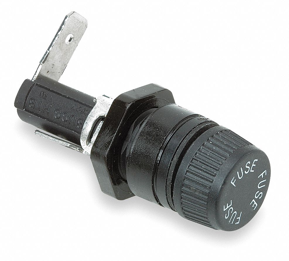 BUSSMANN Panel Mount Fuse Holder Fits Fuse Type Glass And Ceramic