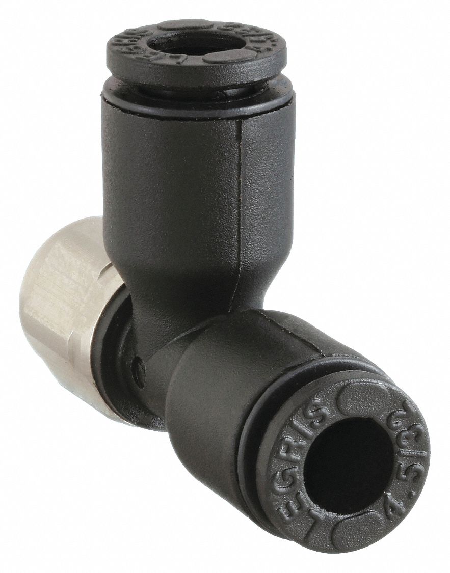 LEGRIS, 4 mm OD x 4 mm OD x 5 mm Pipe Size, Tube x Tube x Metric, Push-Fit Tee Fitting - 1DEP9 ...