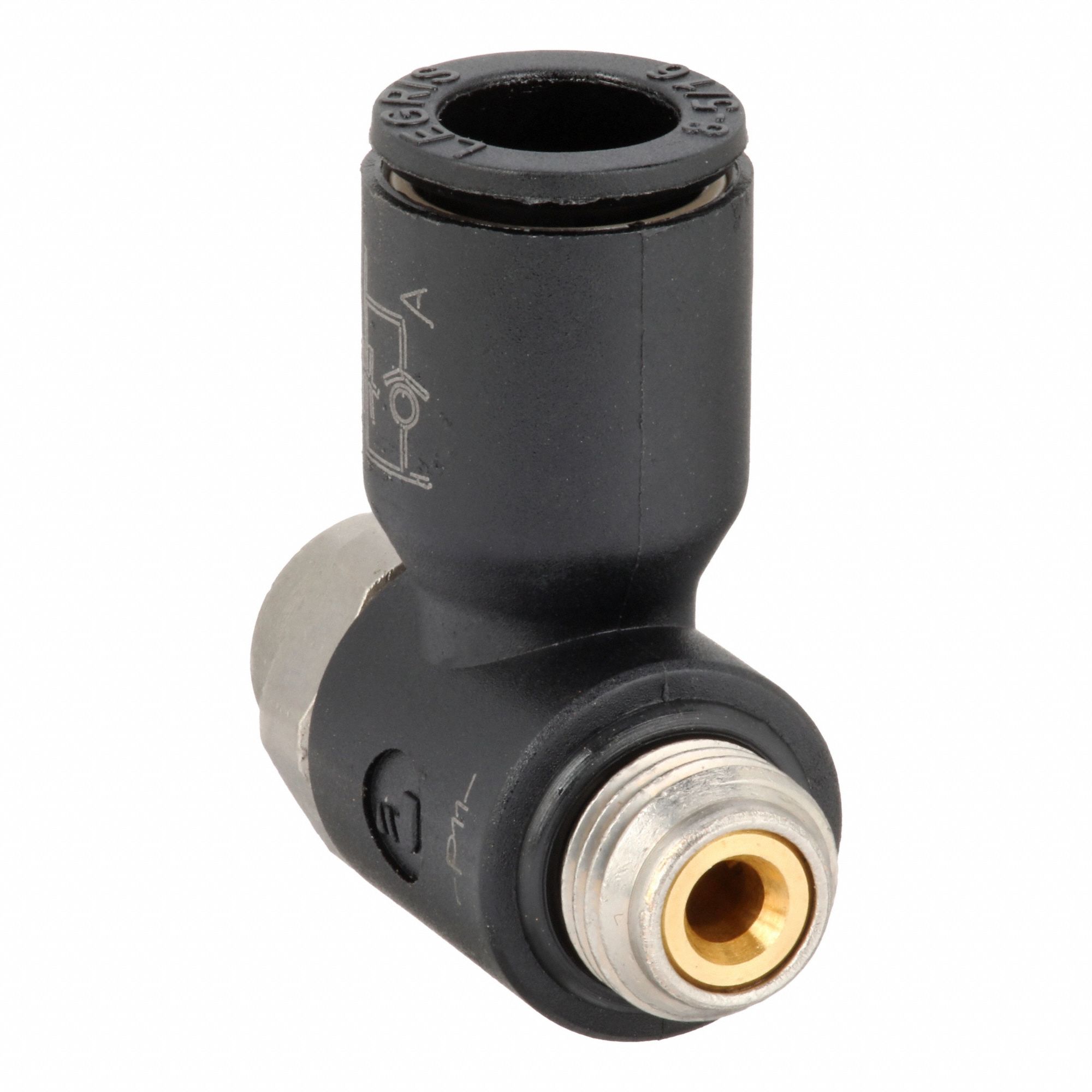 LEGRIS, Inline, 8 mm Female Push-On Inlet, Flow Control Valve - 1DFC1 ...