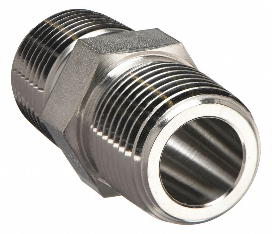 PARKER Niple Hexagonal, MNPT, 1/2" Tamaño de Tubería (Acople de Tubería ...