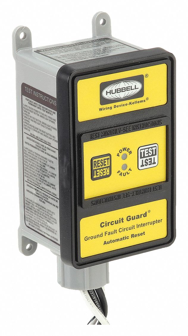 HUBBELL WIRING DEVICE-KELLEMS, 30 A Amps, 120V AC, Hard Wired GFCI ...
