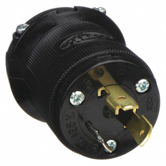 L5-20P, 125V AC, Locking Plug - 1DJJ3|HBL2311BK - Grainger
