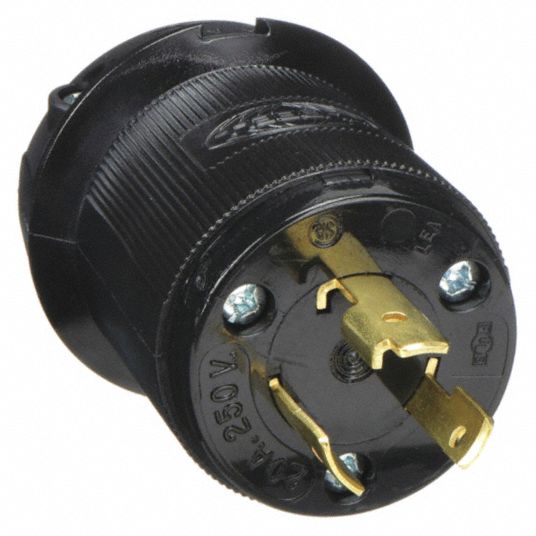 L6-20P, 250V AC, Locking Plug - 1DJJ7|HBL2321BK - Grainger