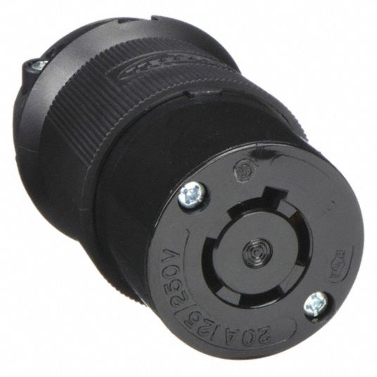 L14-20R, 20 A, Locking Connector - 1DJK7|HBL2413BK - Grainger