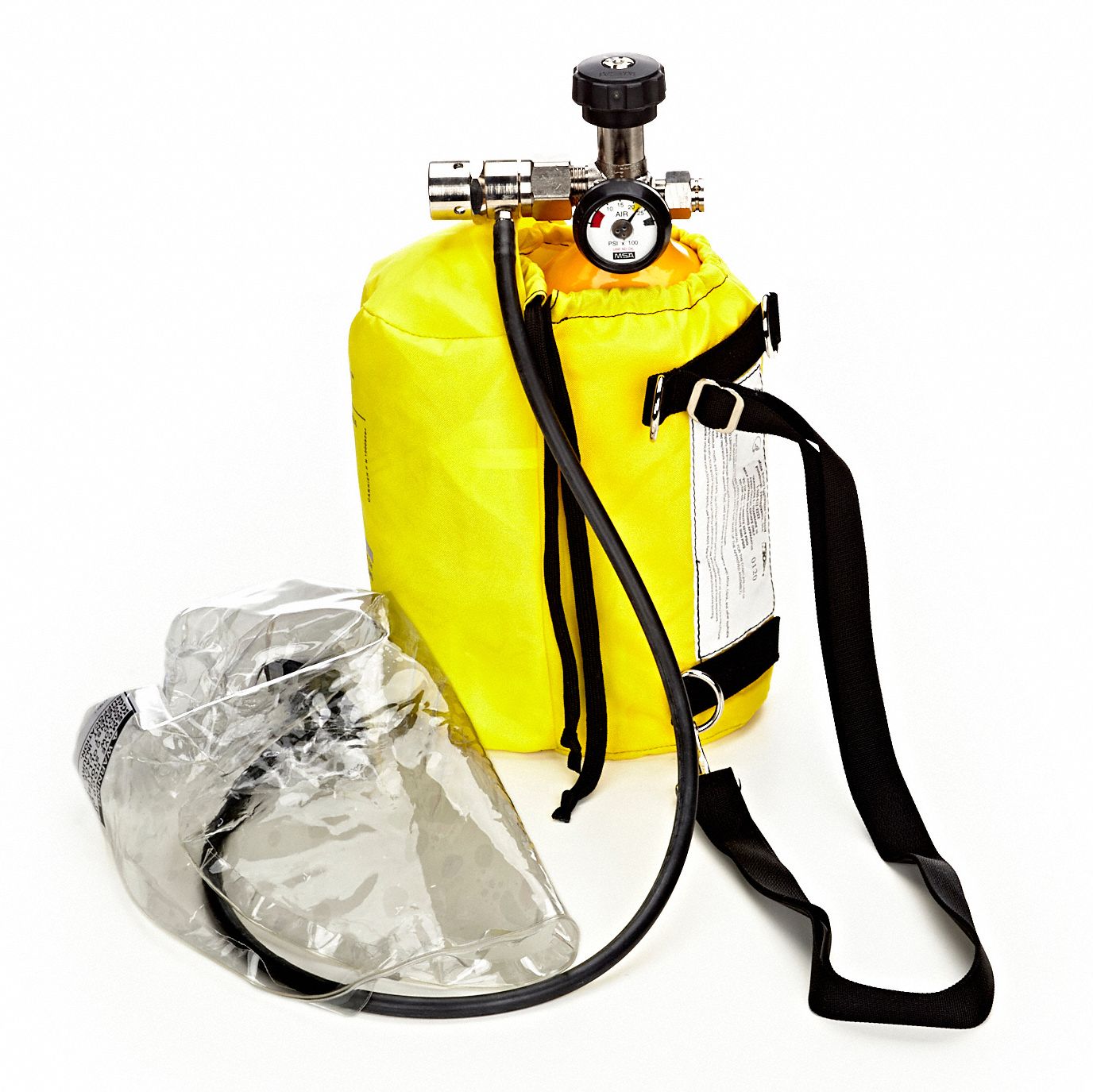 MSA Emergency Escape Breathing Apparatus: 5 min Escape Duration, 40 lpm ...