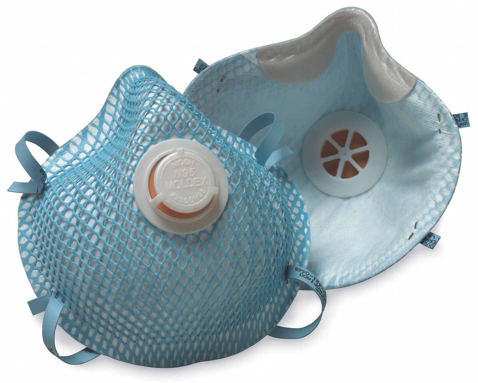 MOLDEX Disposable Respirator: Dual, Non-Adj, Molded Nose Bridge ...
