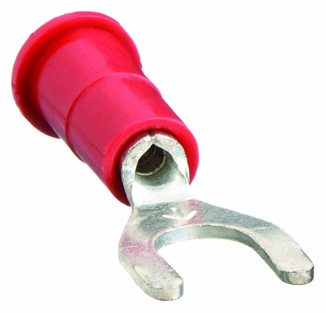 3M, Red, #6 Stud Size, Fork Terminal - 1DMC6|MVU18-6FX - Grainger