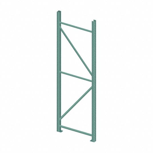 INTERLAKE MECALUX Upright Frame, Roll Formed, 96 in Overall Height, 42 ...